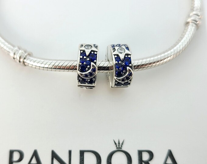 New Pandora Celestial Sun, Star & Moon Clip Charm 792681C01 X 2 Pcs W ...