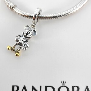 New Pandora Disney 100th Anniversary Mickey Mouse Charm 792812C01 W/box ...