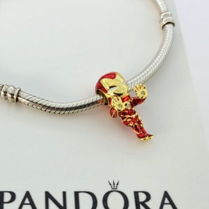 New Silver Marvel the Avengers 14K Gold-plated Iron Man Charm for ...