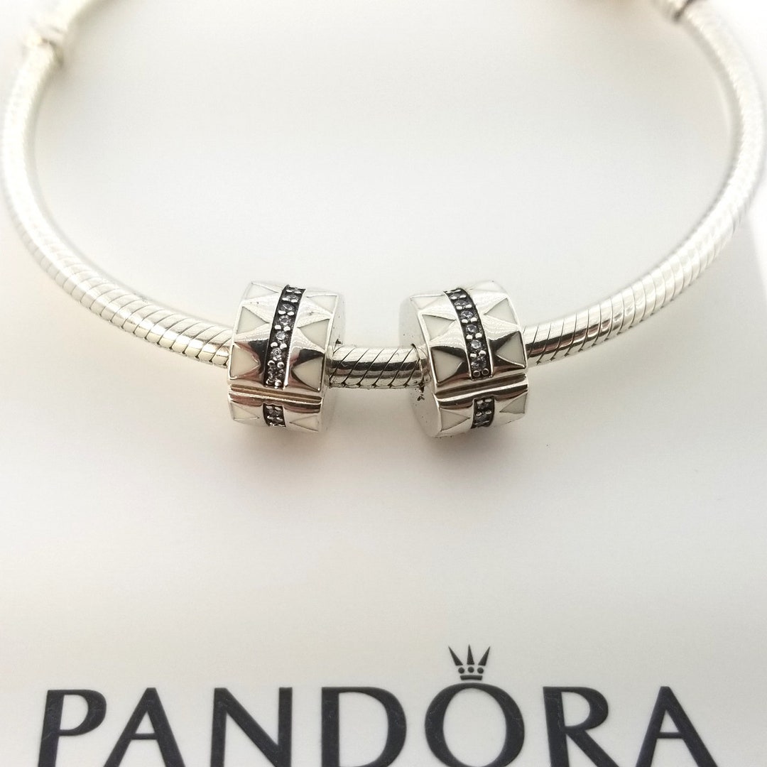 New Sterling Silver Jagged Lines Clip Charm for Pandora Bracelet ...