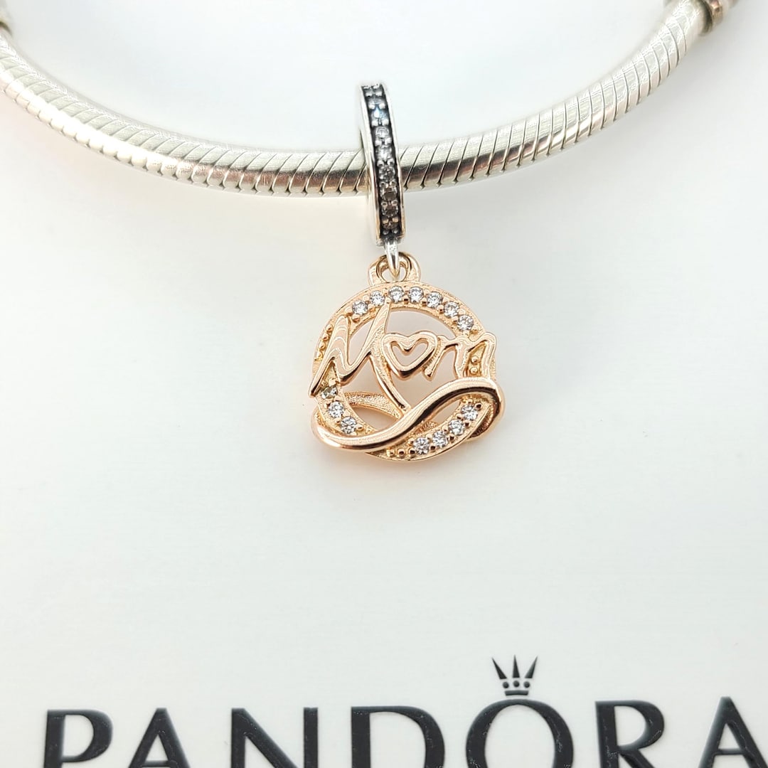 New Pandora Rose Gold Plated Two-tone Mom Dangle Charm - Etsy