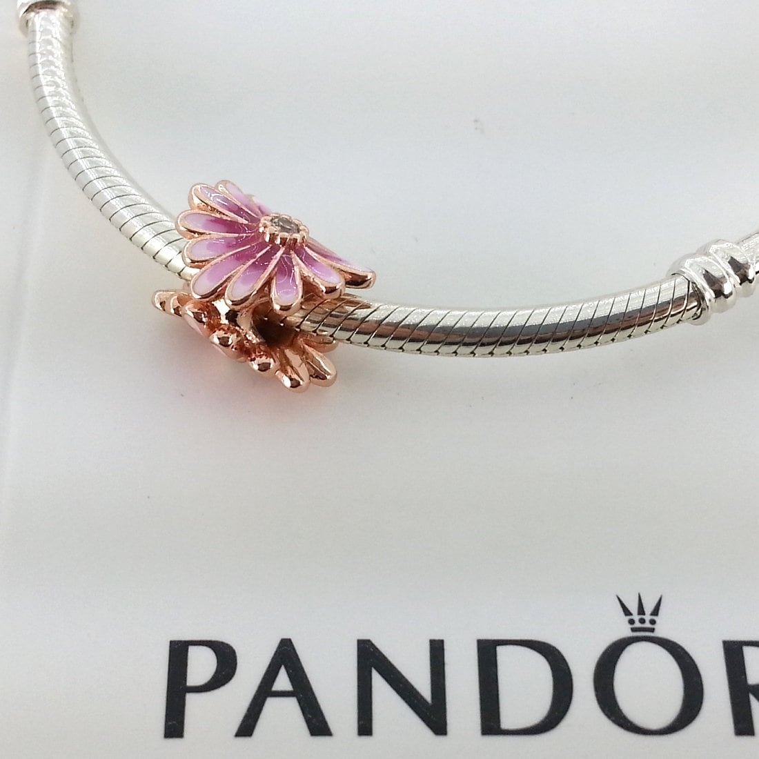 New Rose Gold Pink Daisy Flower Charm for Pandora Bracelet - Etsy