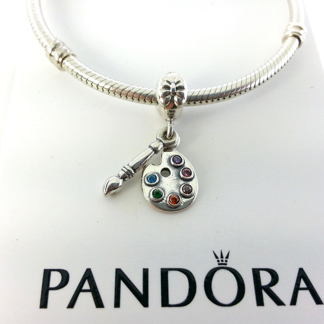 New Sterling Silver Artist S Pallette Charm for Pandora - Etsy