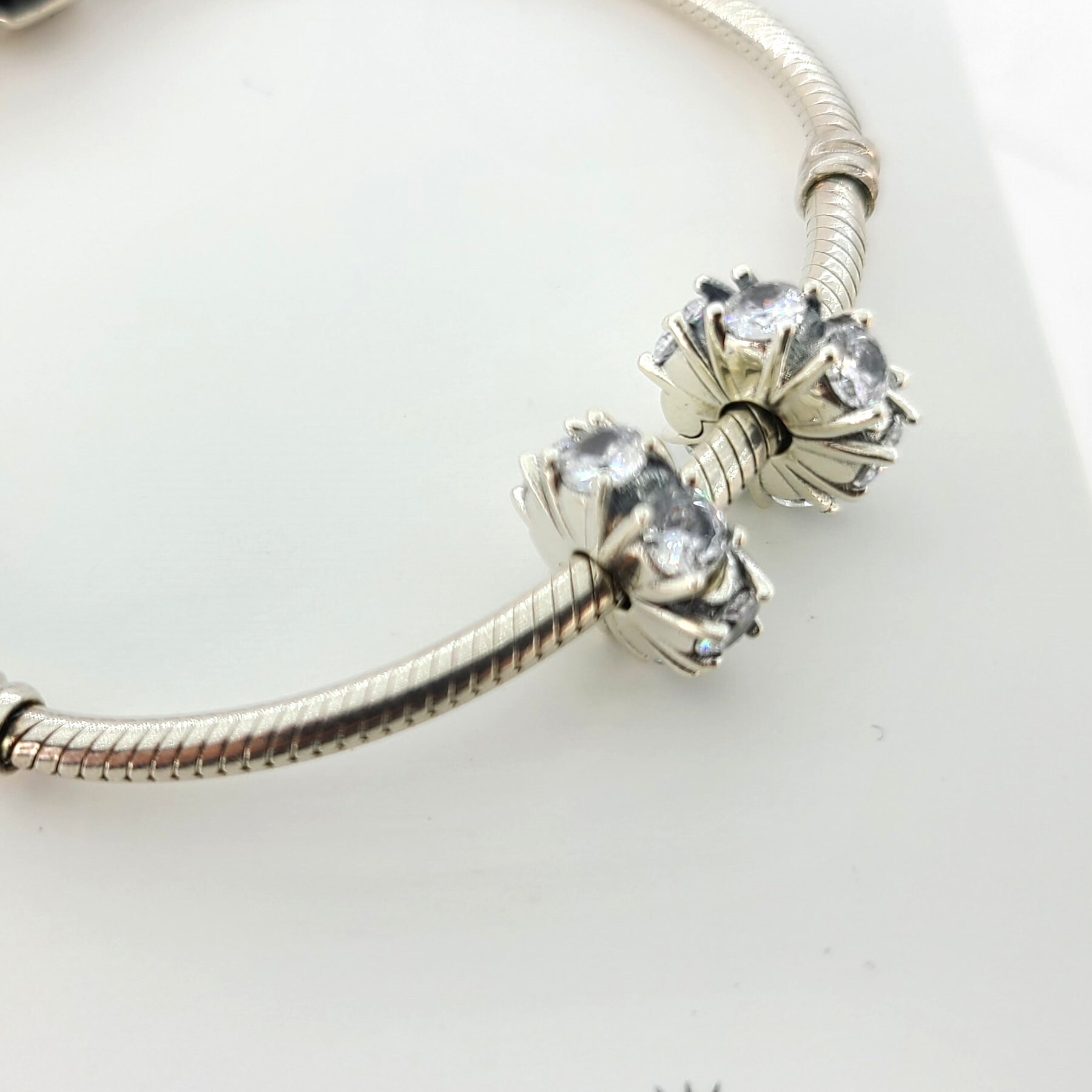 New Pandora Sterling Silver Long Pronged Sparkling Clip Charm | Etsy