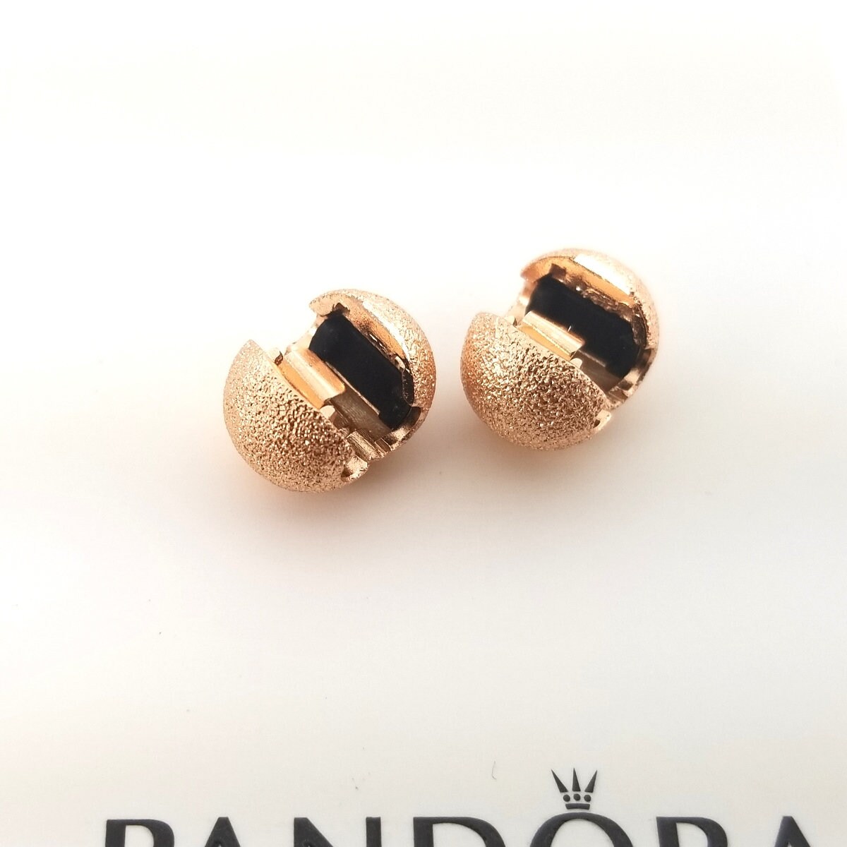 Pandora Charm Rose Pink Matte Brilliance Clip 787895 W Box x 2 Pcs