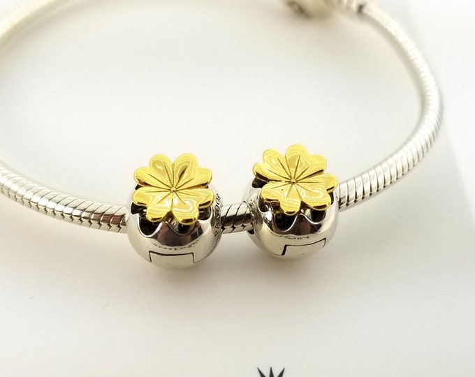 New Pandora Shine Collection Lucky Four-leaf Clover Clip Charm 768000CZ ...