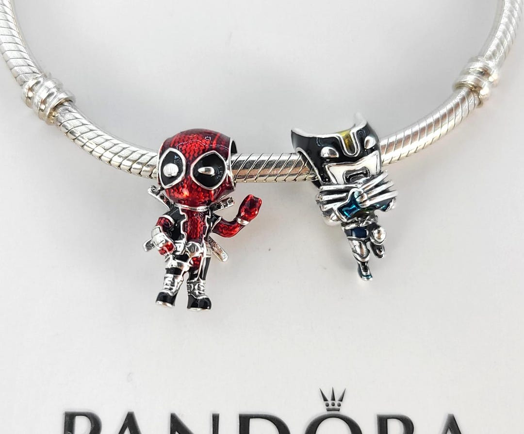 Pandora Marvel Deadpool Marvel Wolverine Charm # 793359C01 793360C01 W ...