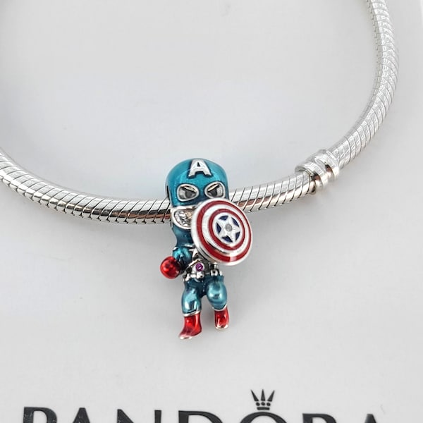 Pandora Captain America Charm - Etsy