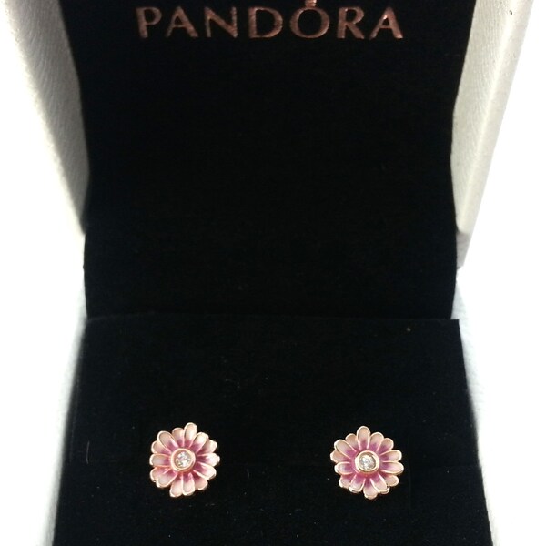 Pink Rose Earrings - Etsy