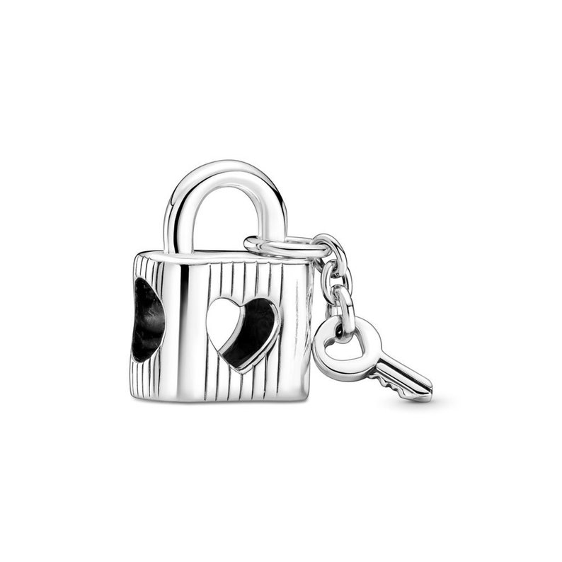 New Sterling Silver Padlock & Heart Key Charm for Pandora - Etsy