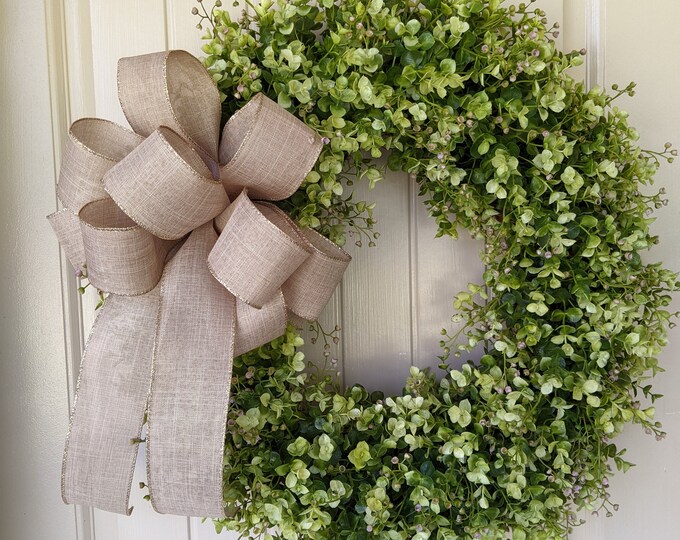 Extra Large Boxwood Wreath, Farmhouse Wreath, All Seasons Front Door ...