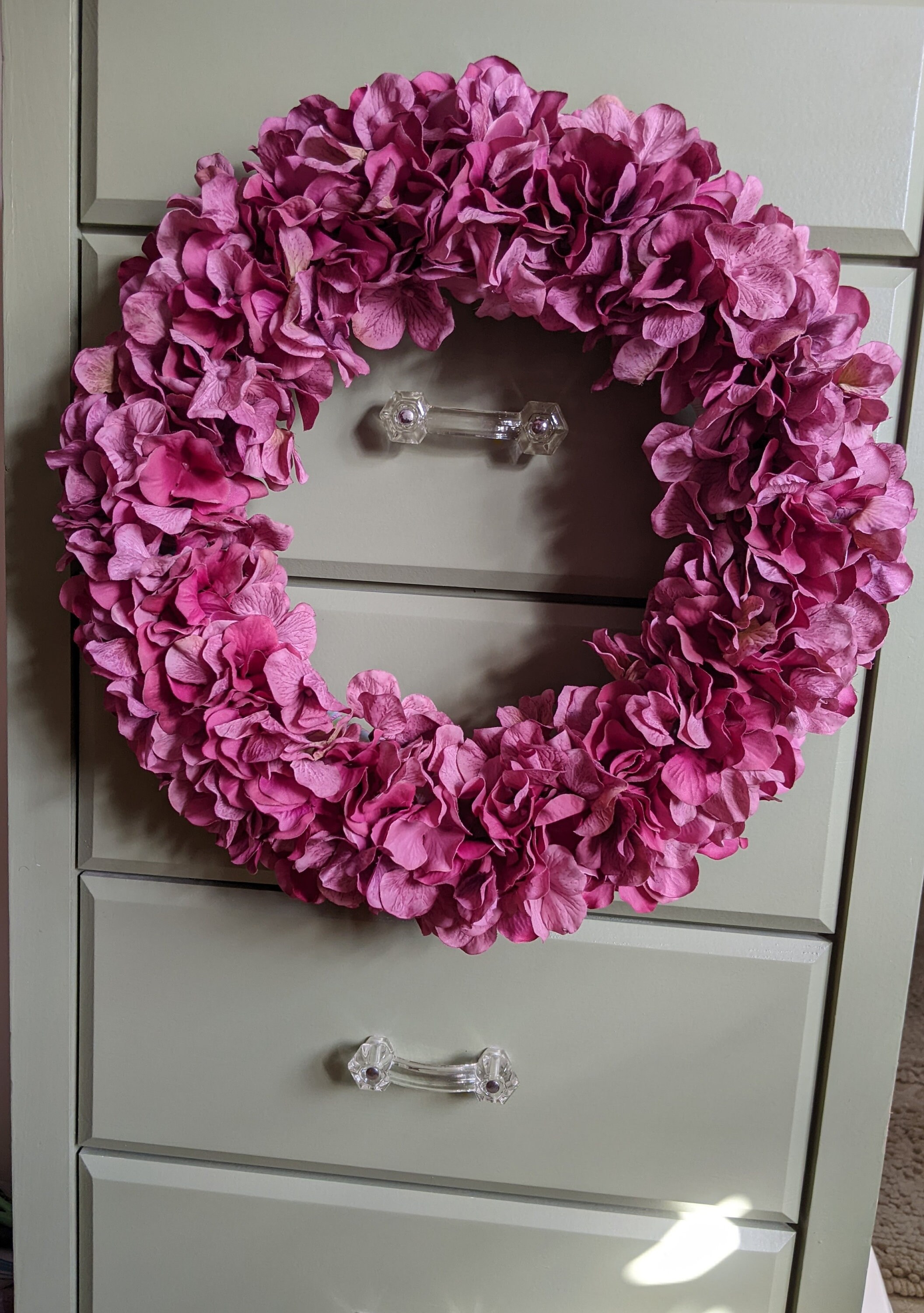 Pink Hydrangea Wreath All Seasons Wreath Farmhouse Rustic - Etsy