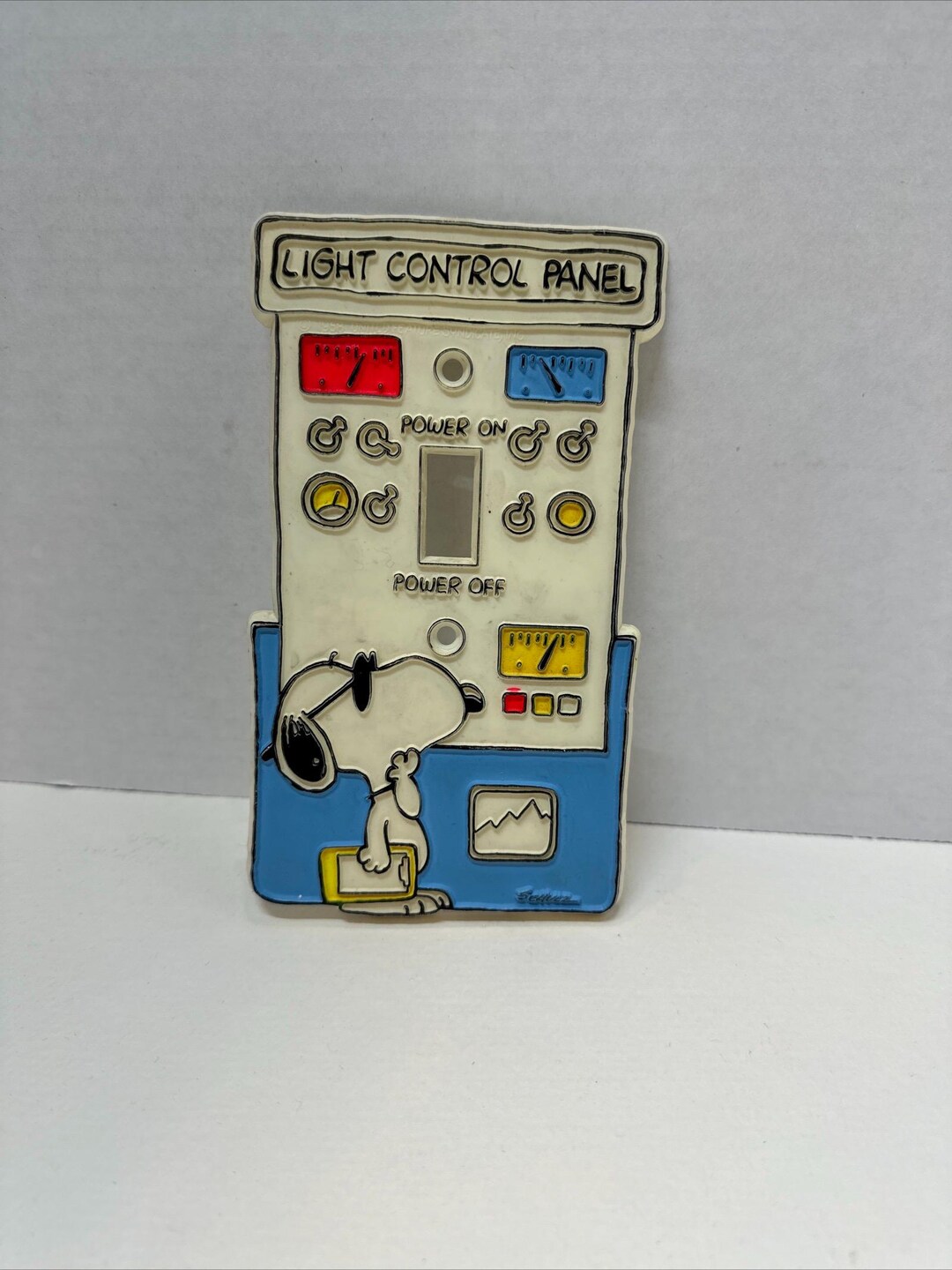 Z VTG 1958 Snoopy Light Control Panel Light Switch Plate Monogram ...