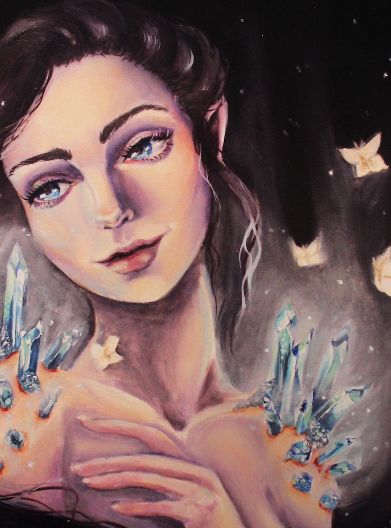 Crystalys Pop Surrealism Fine Art Print Crystal Moth - Etsy