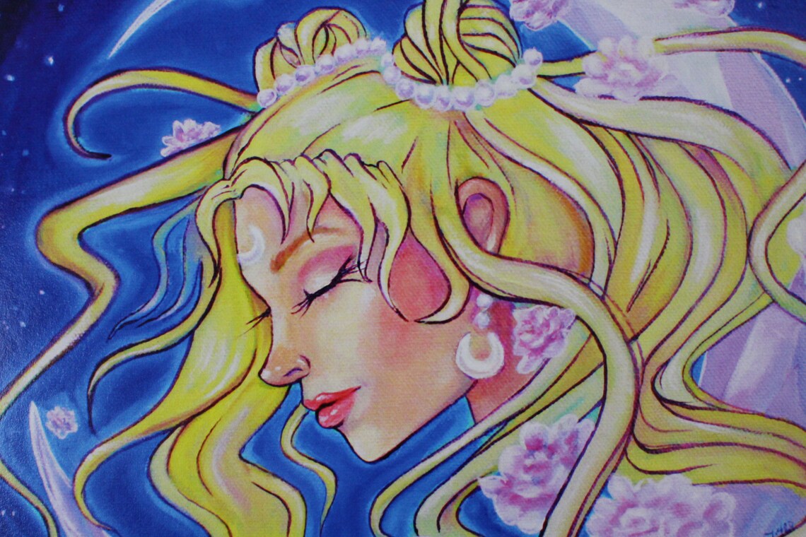 Sailor Moon Crystal Fine Art Print Moon Princess Usagi - Etsy