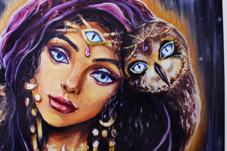Infinite Wisdom Pop Surrealism Fine Art Print Romani Owl - Etsy