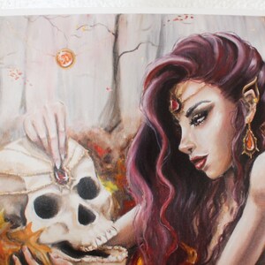 Gorgeous Death Pop Surrealism Fine Art Print Witch Skull Skeleton ...