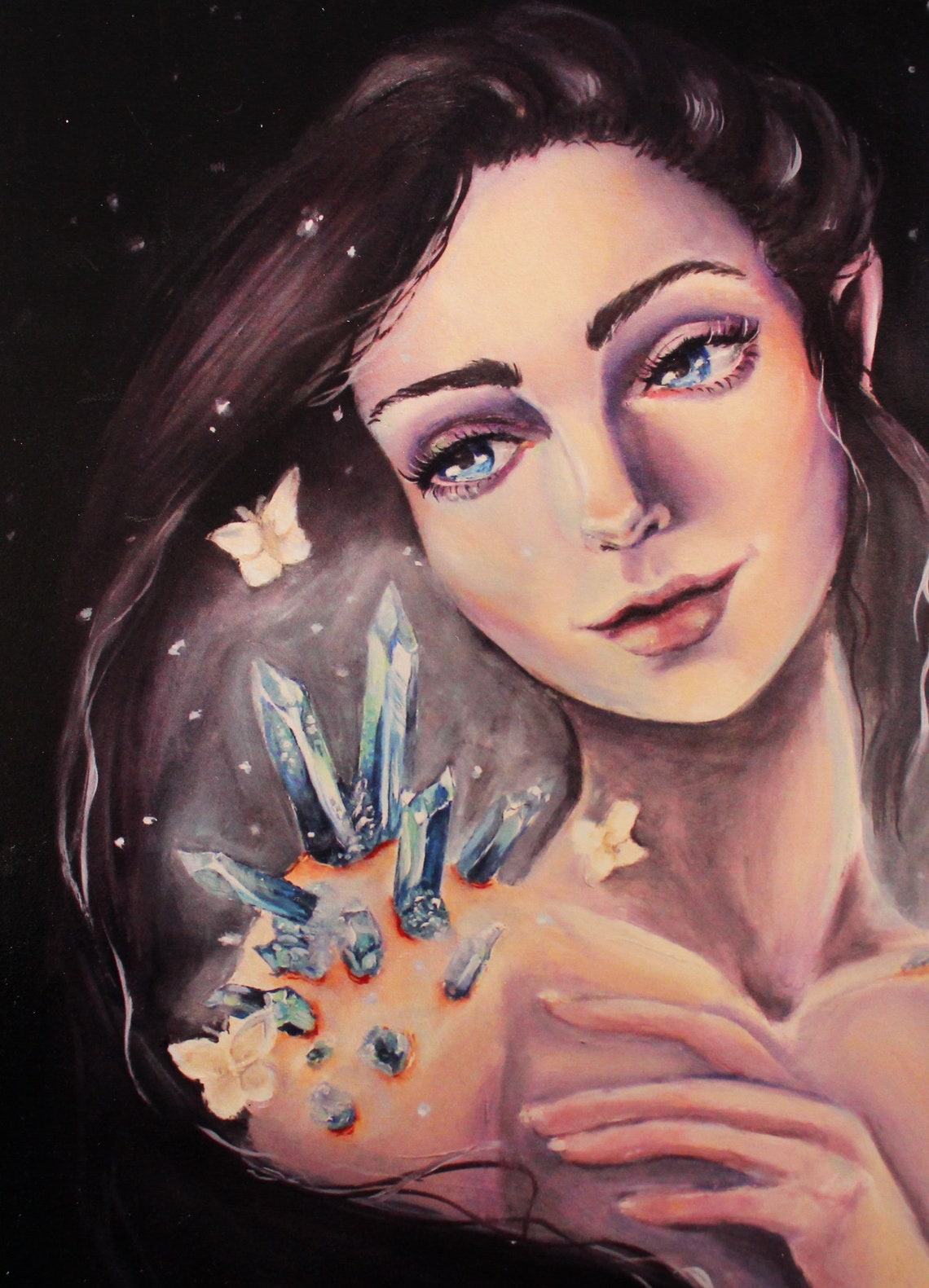 Crystalys Pop Surrealism Fine Art Print Crystal Moth - Etsy