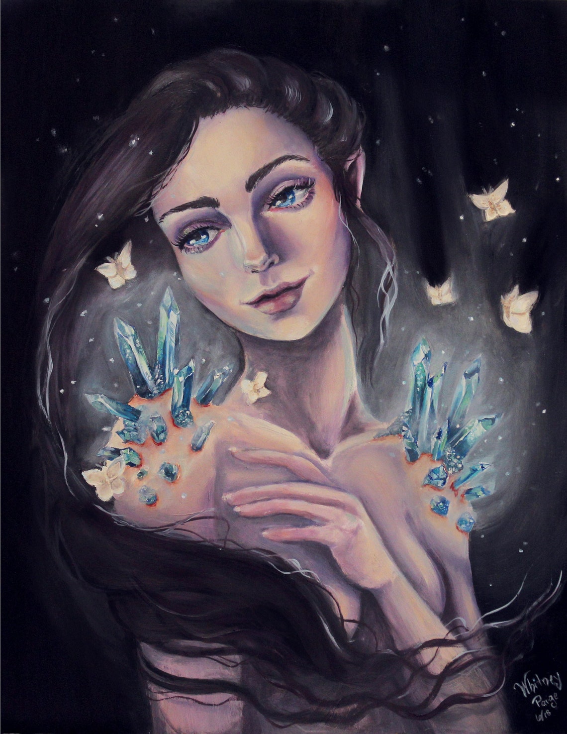 Crystalys Pop Surrealism Fine Art Print Crystal Moth - Etsy