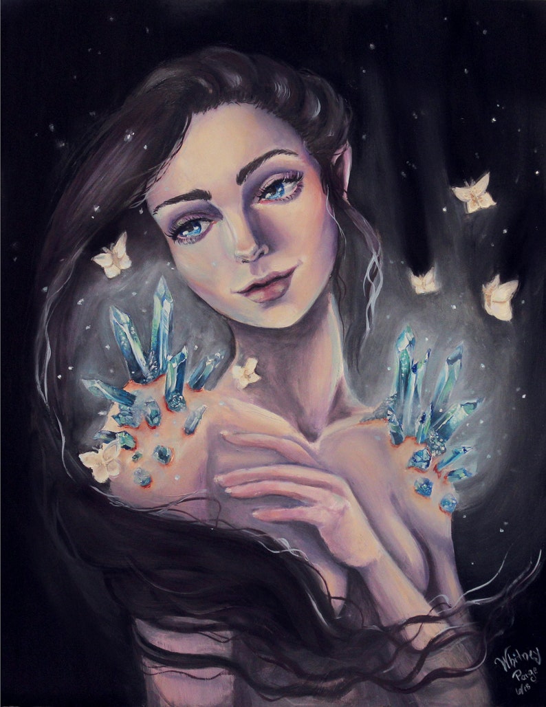 Crystalys Pop Surrealism Fine Art Print Crystal Moth - Etsy