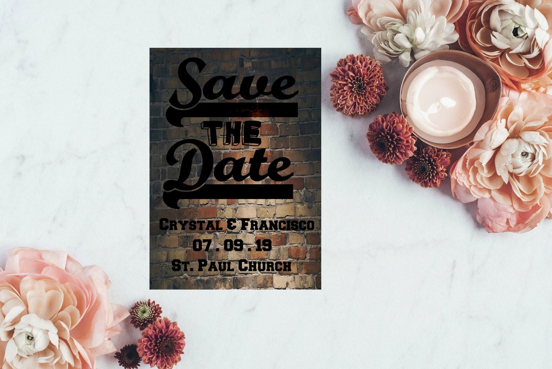 Beautiful, Industrial Wedding Invitation That's Printable - Etsy