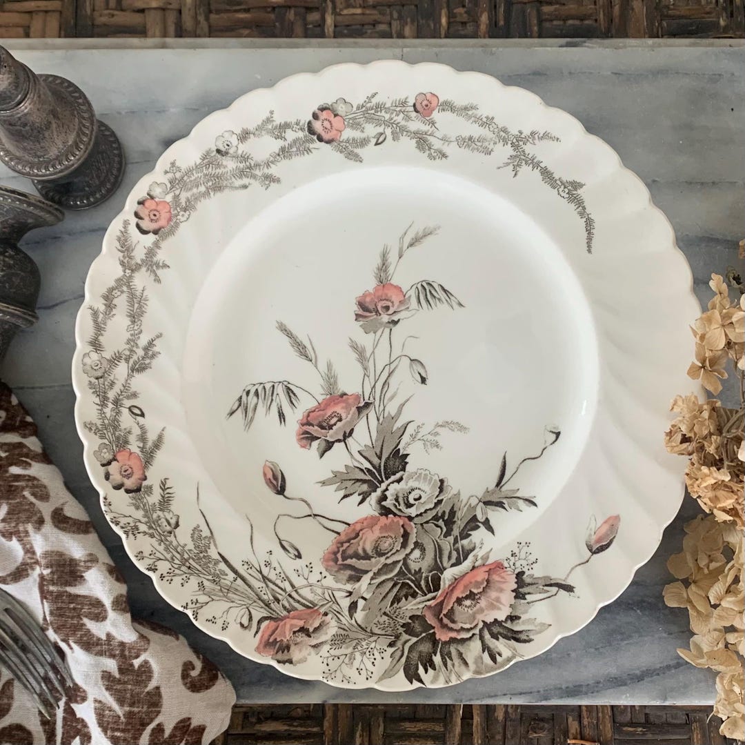 Clarice Cliff Harvest Serving Platters, Autumn Floral Dinnerware ...
