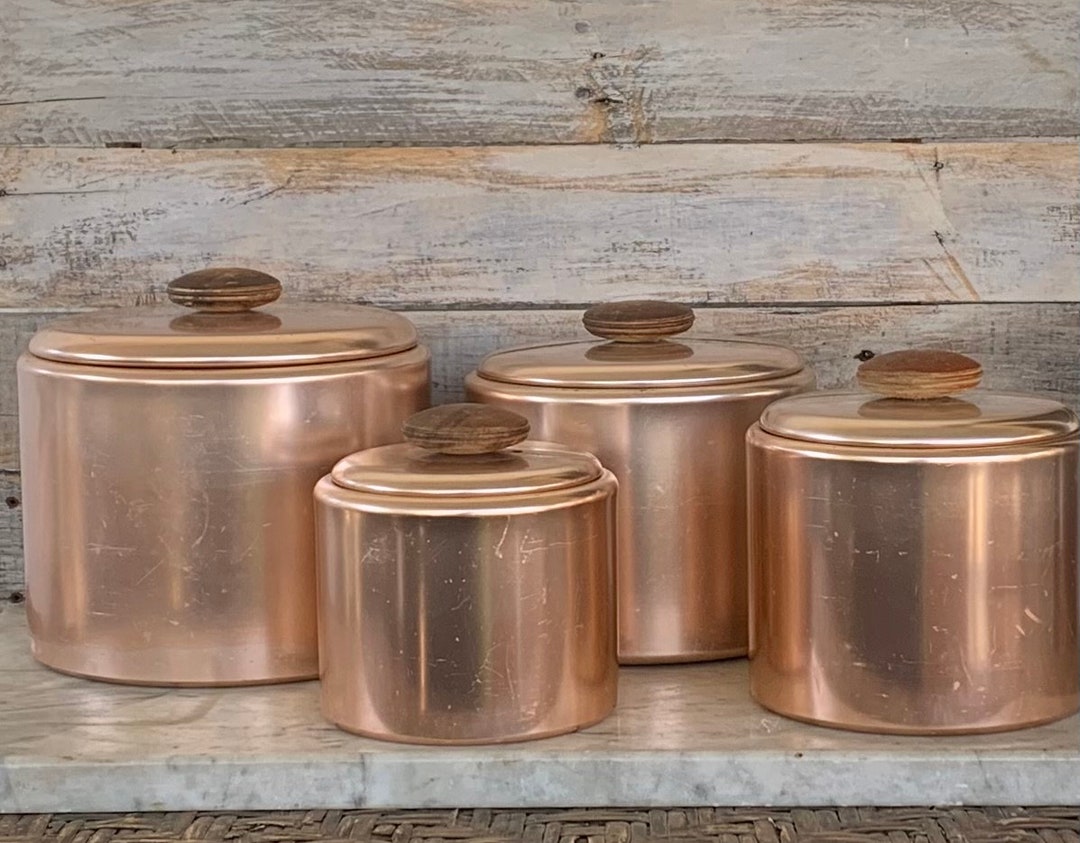 Mirro Aluminum Copper Canister Set - Etsy