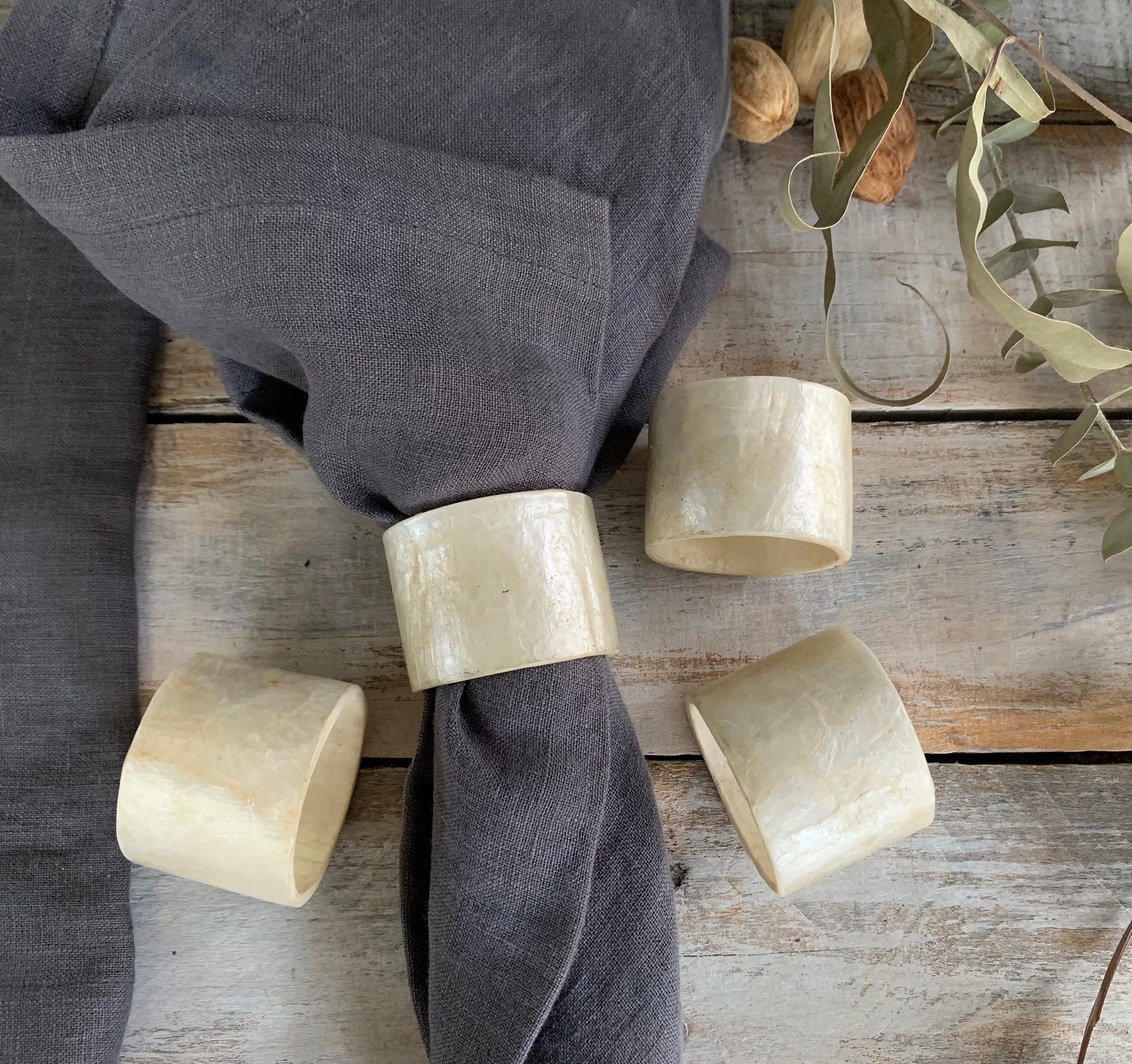 Capiz Shell Napkin Rings - Etsy