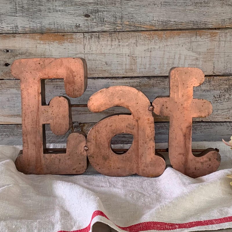 Copper Eat Sign - Etsy