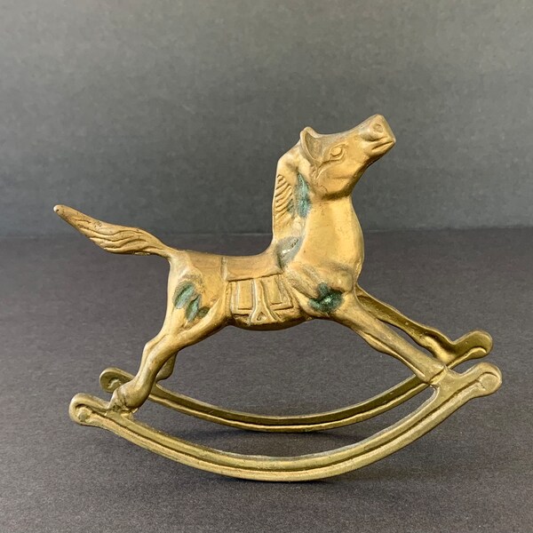 Brass Rocking Horse - Etsy