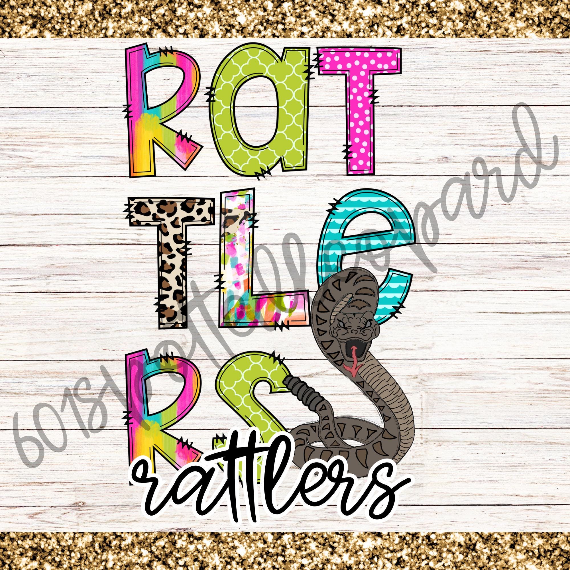 Rattlers Mascot Sublimation, DTF, PNG School Mascots Spirit Designs ...