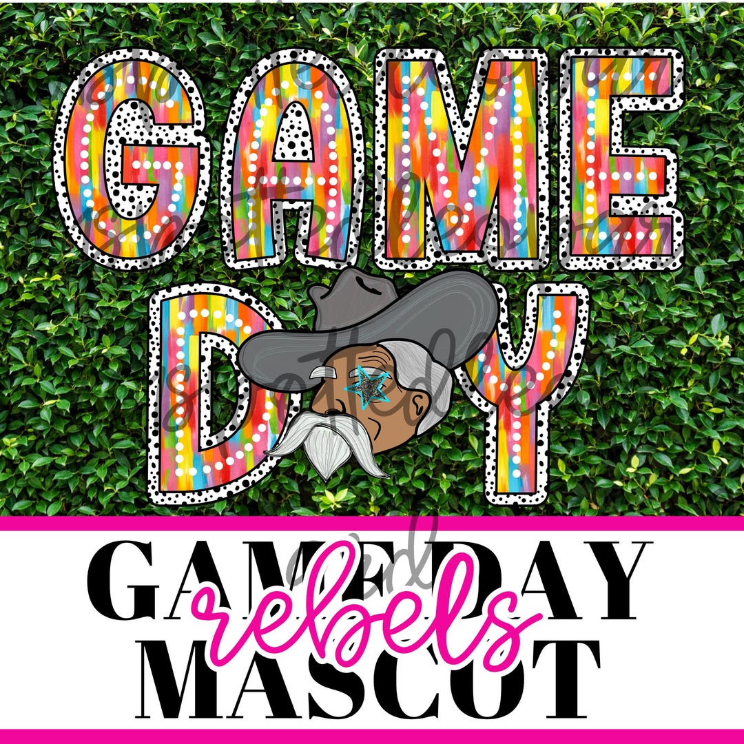 Rebels Gray Game Day Mascot Sublimation, DTF, PNG School Mascots Mascot ...