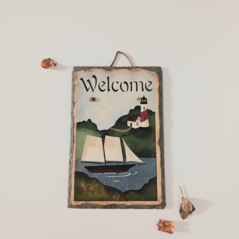 Slate Welcome Sign - Etsy