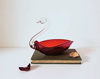 Duncan Miller Ruby Red Glass - Etsy