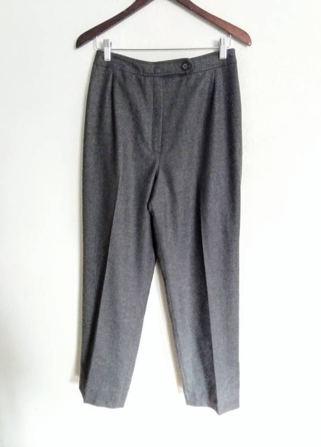Vintage Evan Picone Gray Wool Trousers - Womens Size 12 100% Worsted ...