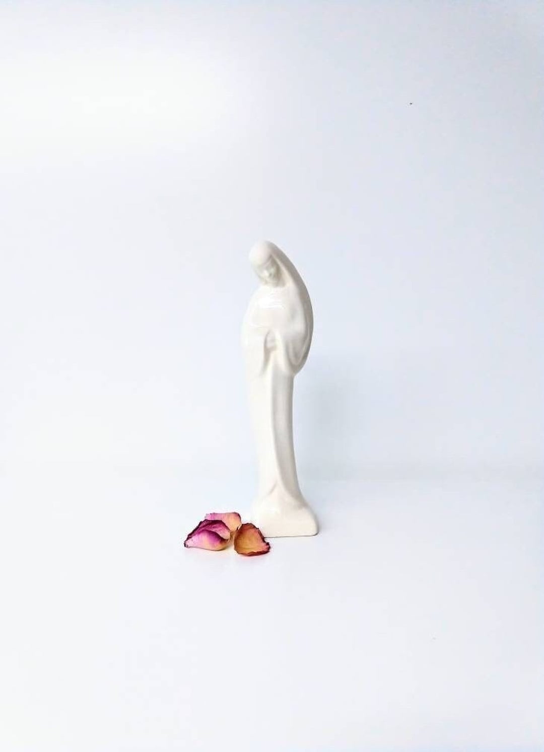 Vintage Woman Statue - Delrich California Pottery Madonna - Virgin Mary ...