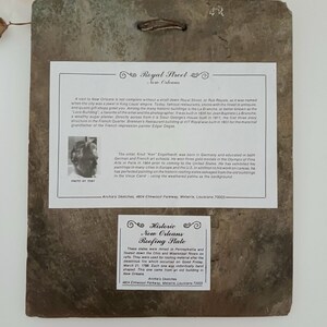K. Engelhardt New Orleans Art Print on Antique Roofing Slate - Etsy