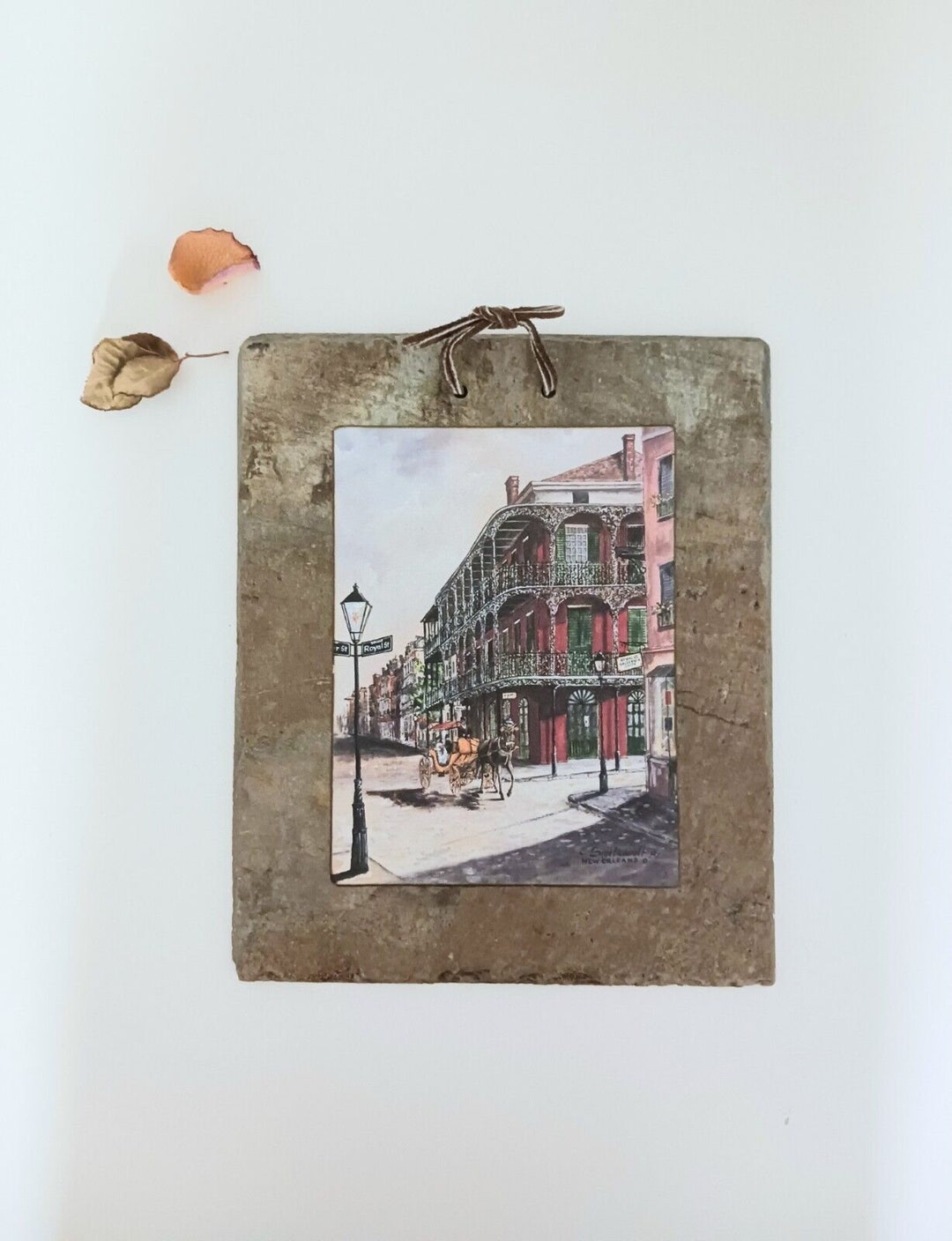 K. Engelhardt New Orleans Art Print on Antique Roofing Slate - Etsy