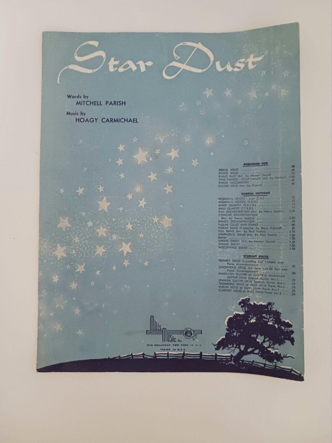 Star Dust Vintage 1929 Sheet Music Song Book - Mitchell Parish & Hoagy ...