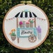 PDF Pattern - Fresh Flowers, Flower Cart Floral Stand Embroidery ...