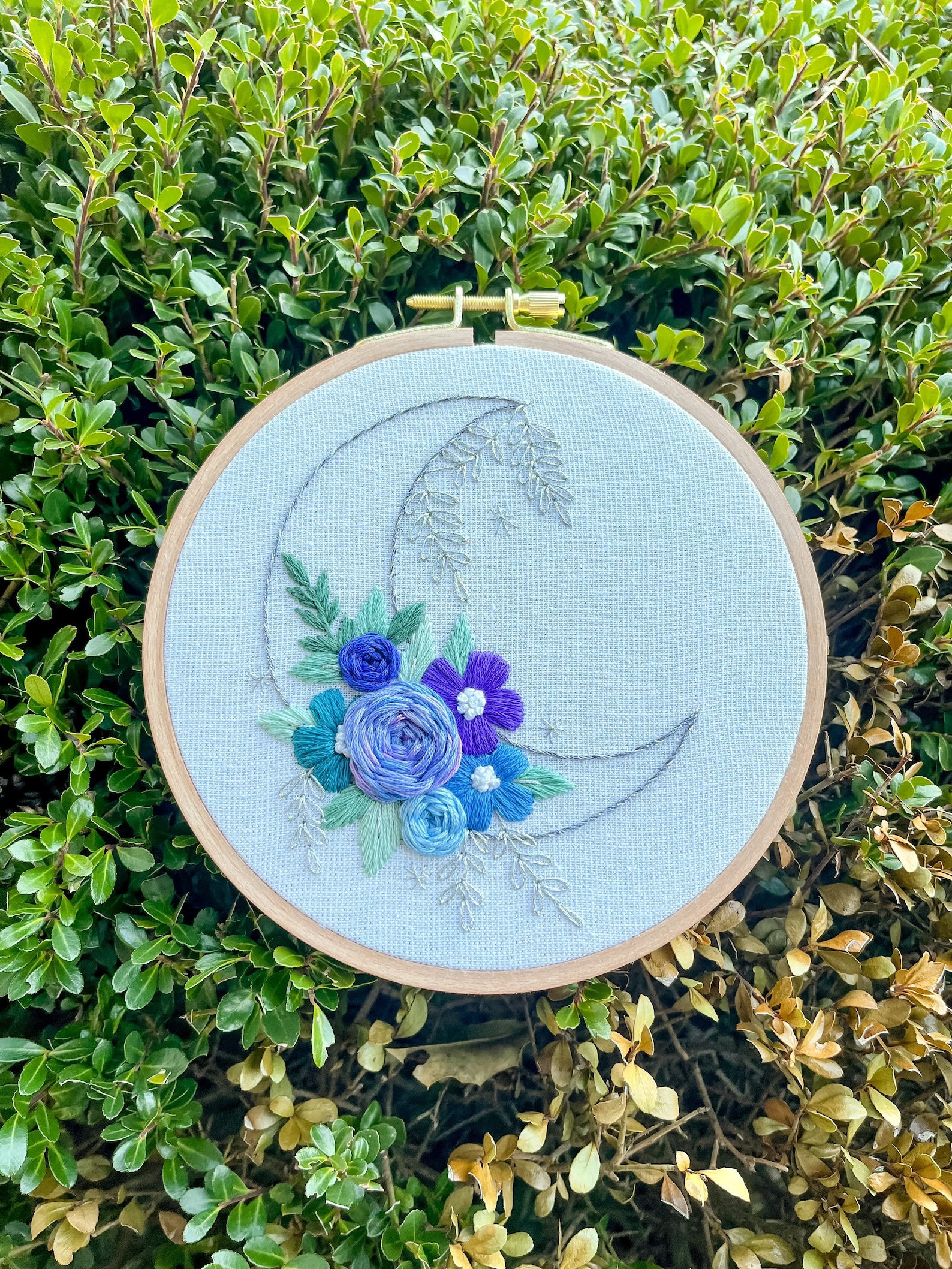 PDF Pattern Lush Luna Celestial Floral Moon Embroidery - Etsy