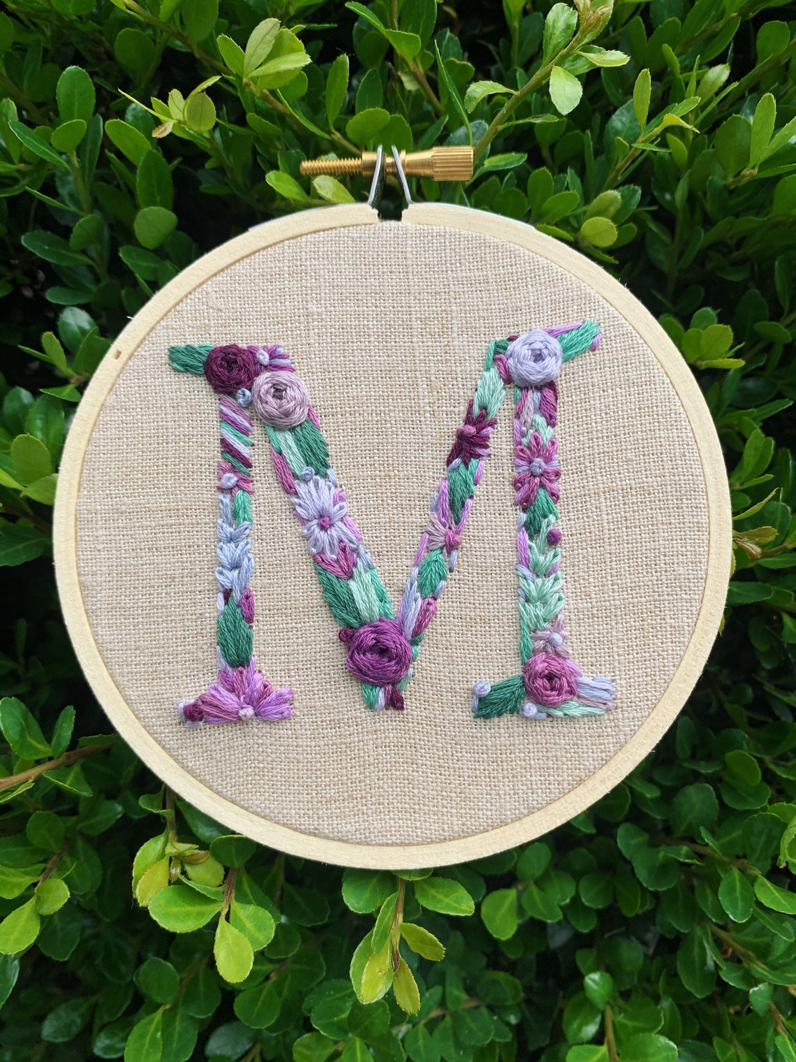 PDF Pattern Letter M Floral Monogram Embroidery Pattern | Etsy