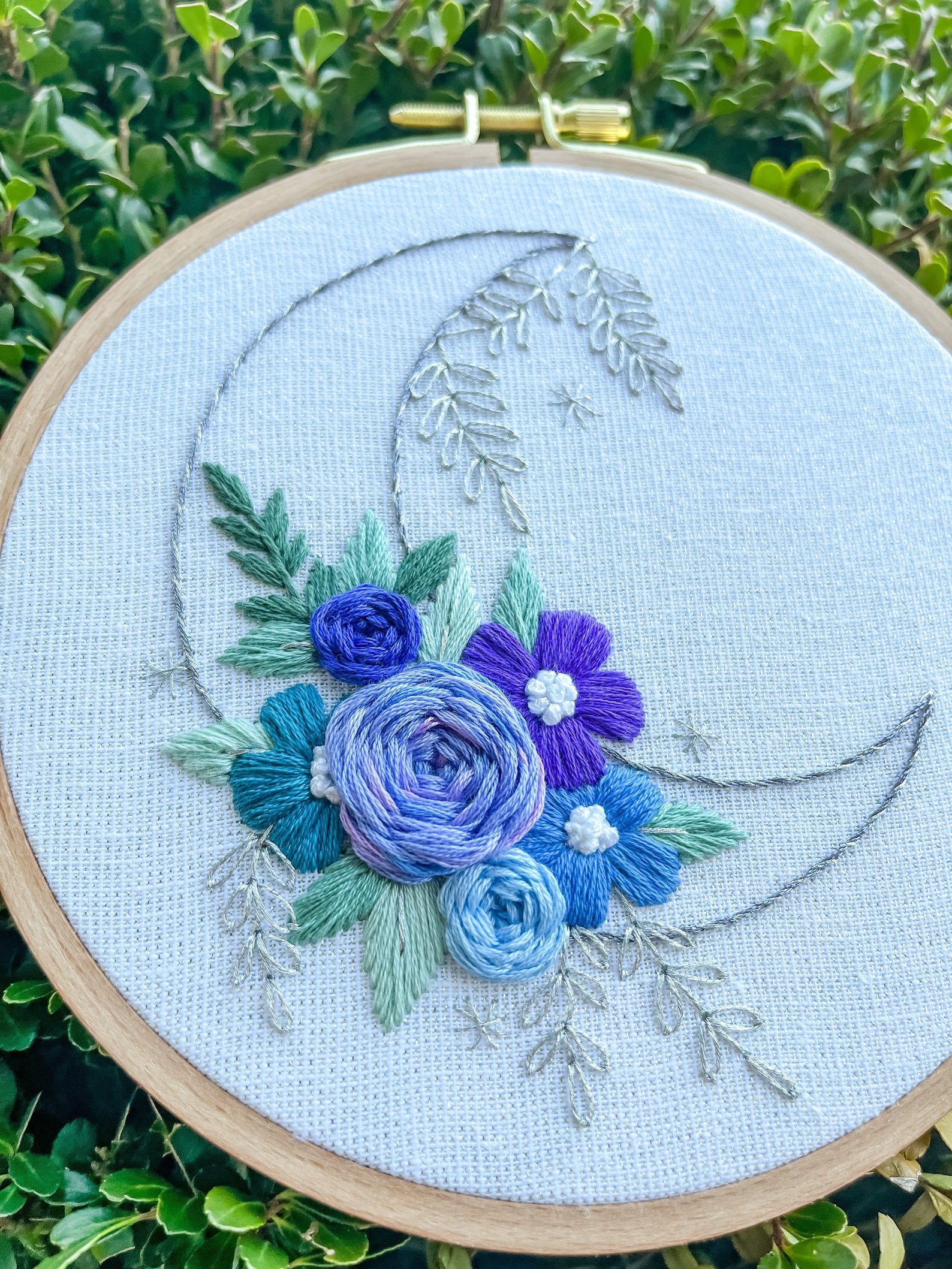 PDF Pattern Lush Luna Celestial Floral Moon Embroidery - Etsy