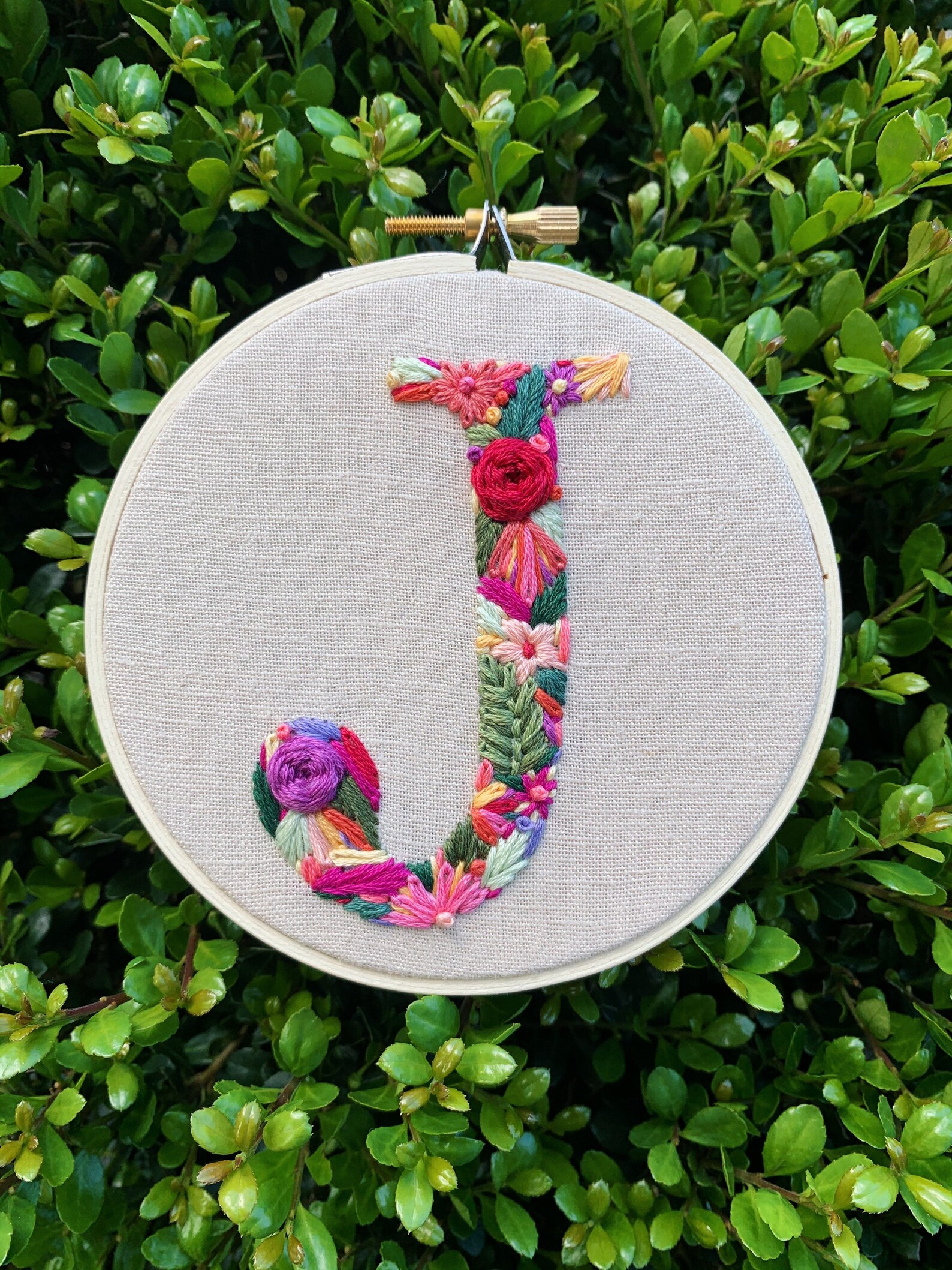 PDF Pattern Letter J Floral Monogram Embroidery Pattern - Etsy