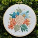 PDF Pattern Beachy Blooms, Floral Beach Seashell Embroidery ...