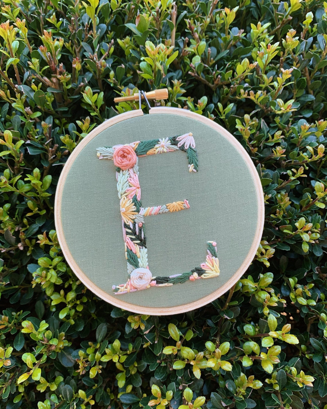 PDF Pattern Letter E Floral Monogram Embroidery Pattern - Etsy