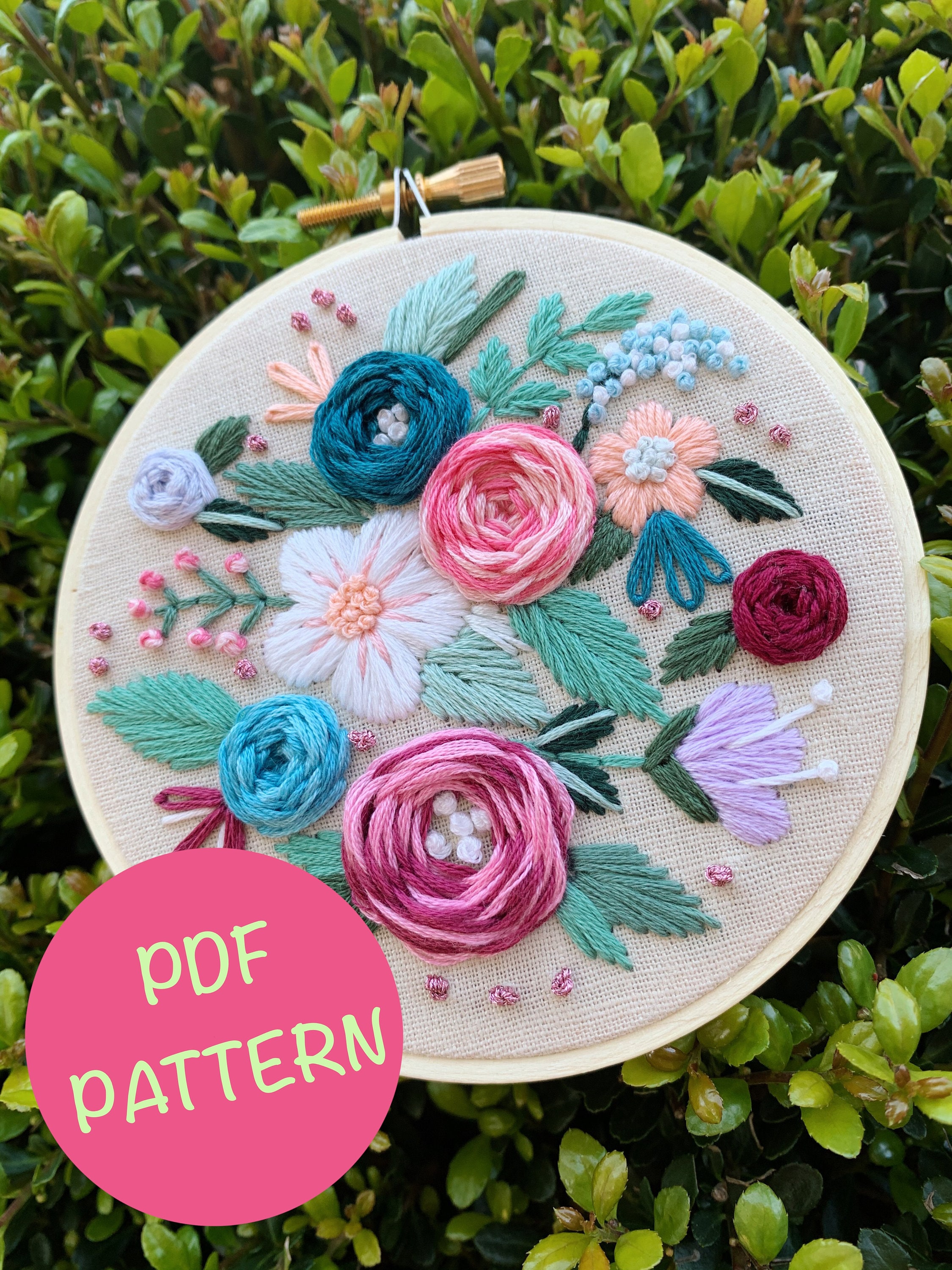 PDF Pattern Spring Blossoms Intermediate Embroidery | Etsy
