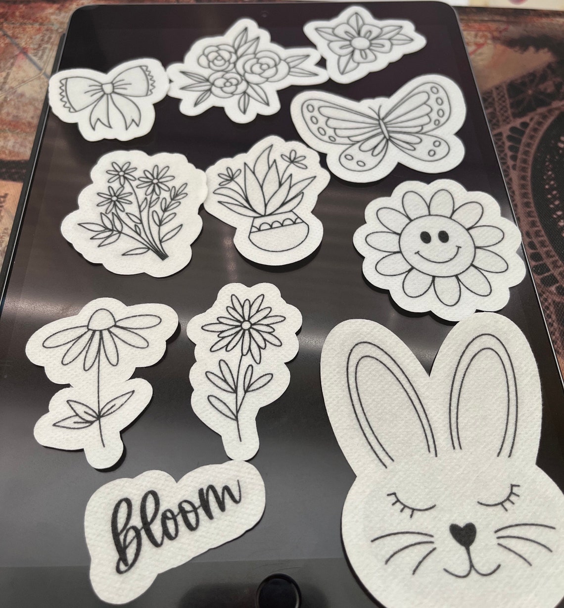 Spring Stick and Stitch Pack, Water-soluble Dissolving Stick-on ...