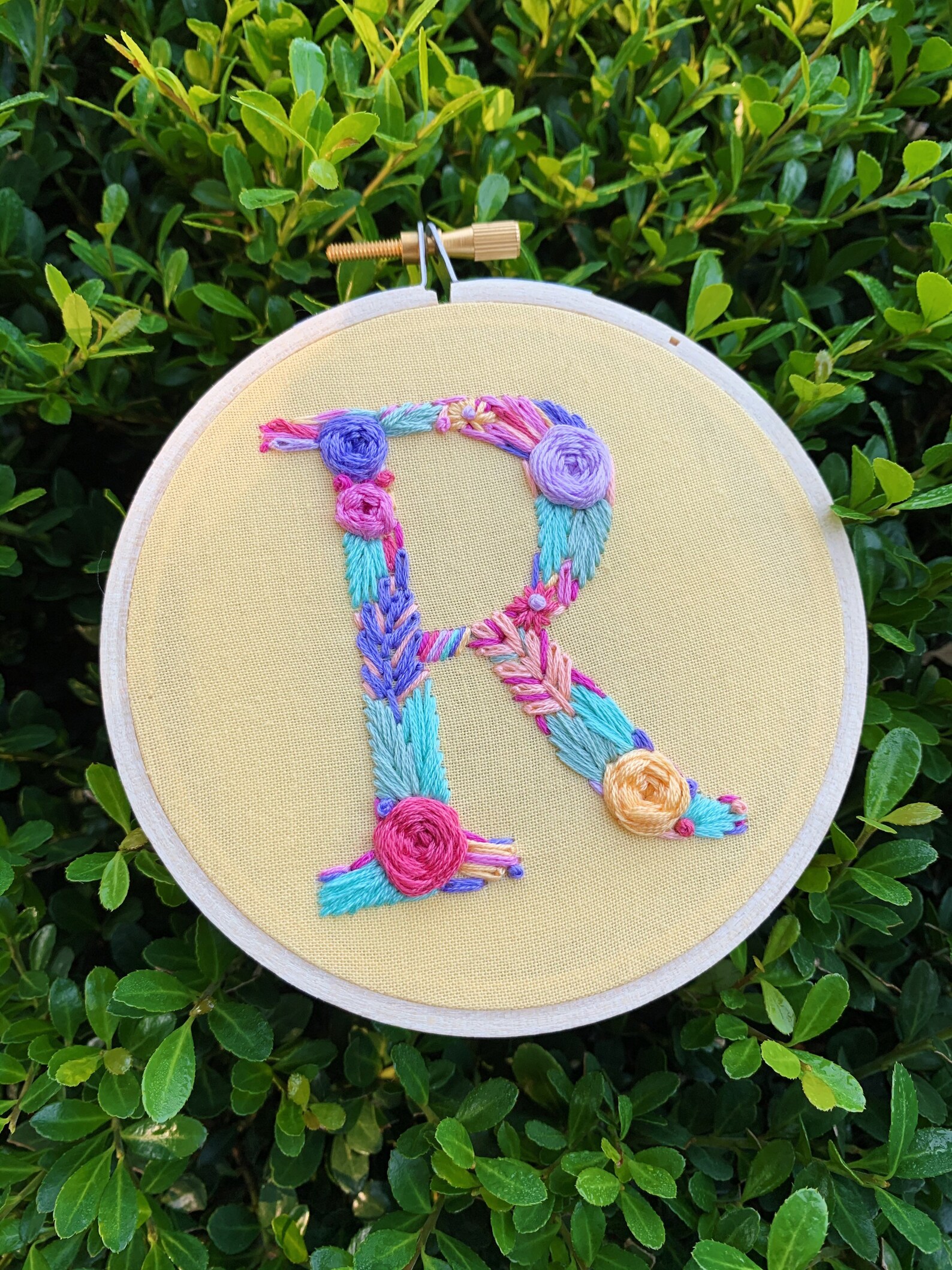 PDF Pattern Letter R Floral Monogram Embroidery Pattern - Etsy