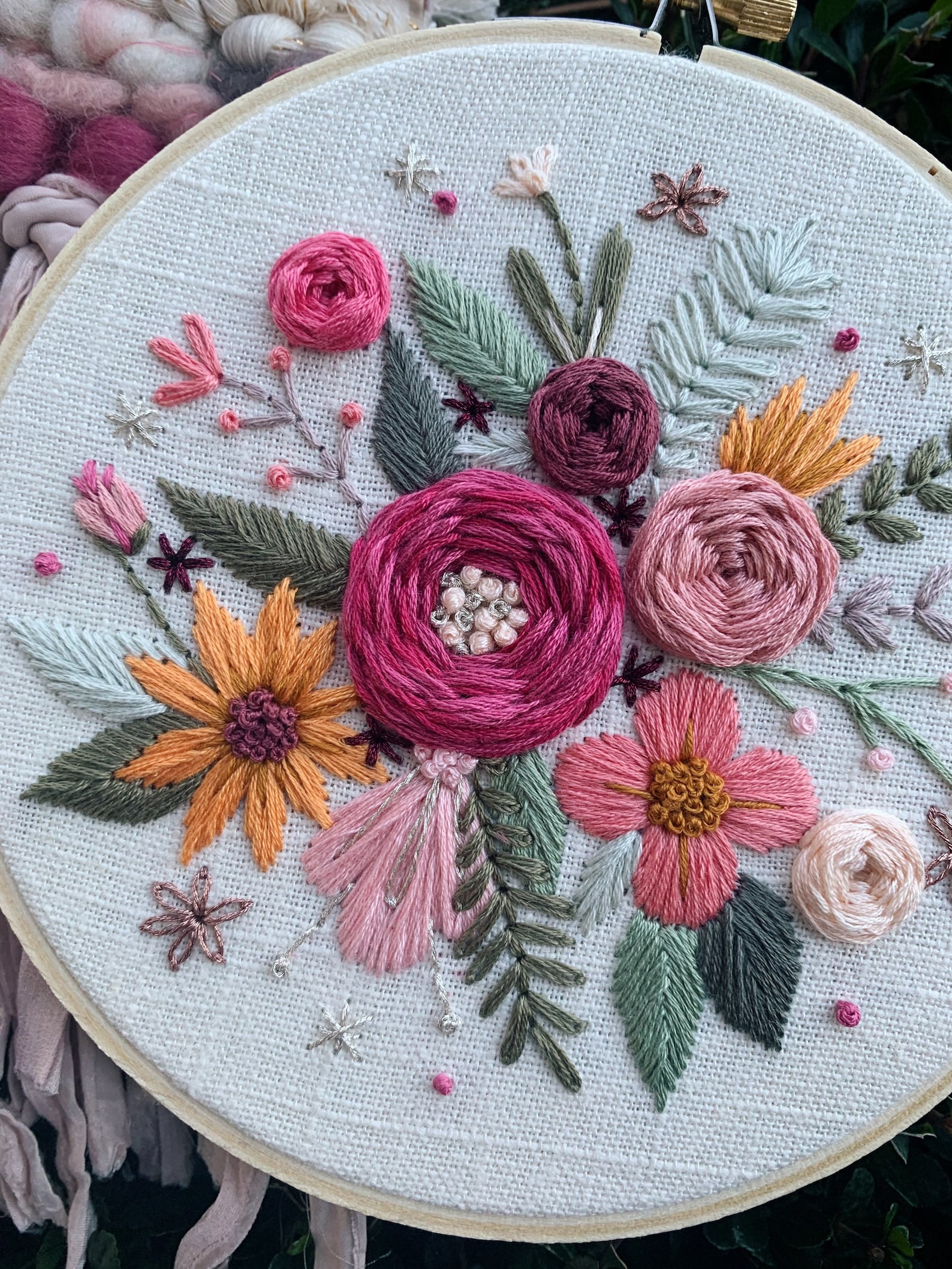 PDF Pattern - Heirloom Blooms, Intermediate/advanced Embroidery ...